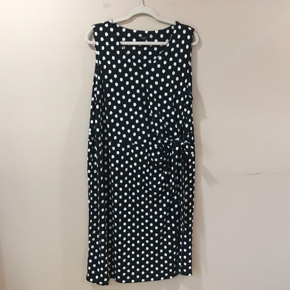 Talbots | Dresses | Talbots Dress Wrap Jersey Effortless Kelly Polka ...